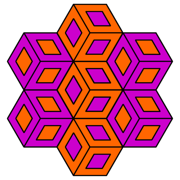 Geomegic • “Stacked Cubes” Coloring pattern