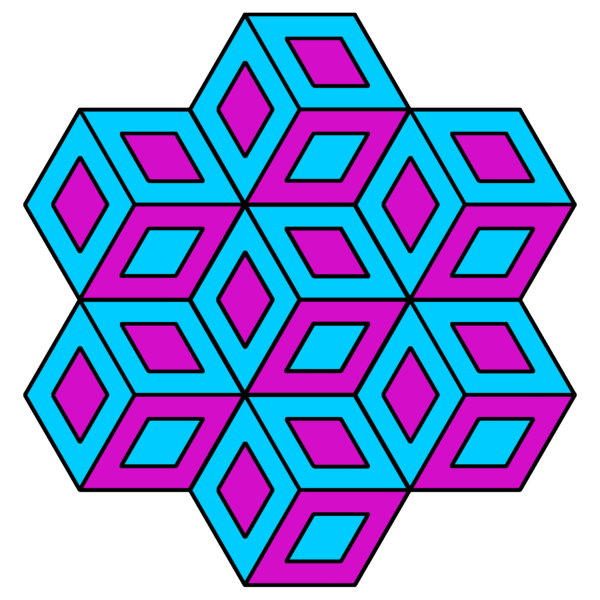 Geomegic • “Stacked Cubes” Coloring pattern