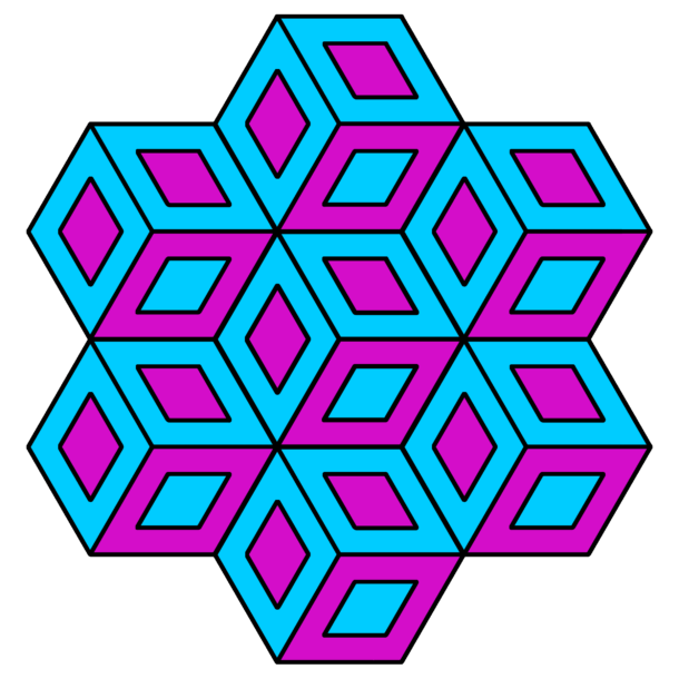 Geomegic • “Stacked Cubes” Coloring pattern