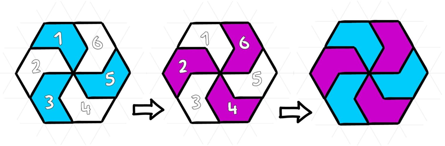 Geomegic • Coloring Geometric patterns – 2 Color Designs