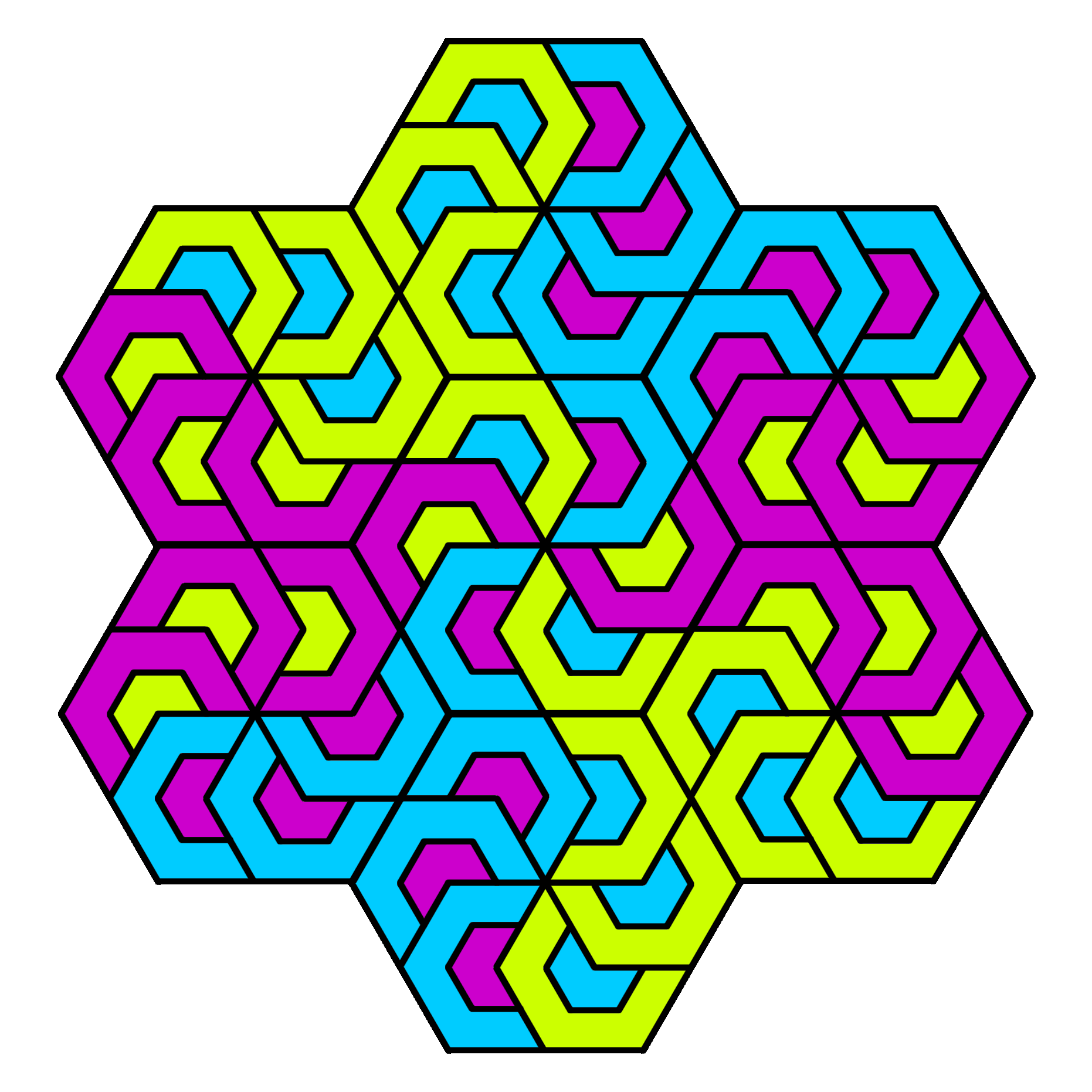 Geomegic • “Double Basic” Coloring Pattern