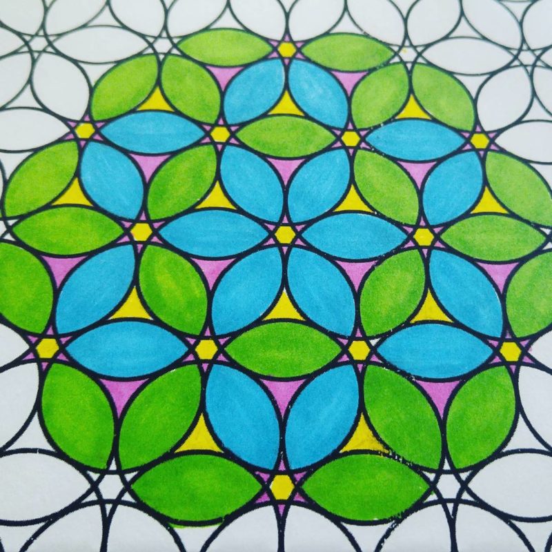 Geomegic • “Circular Grid” Coloring Pattern