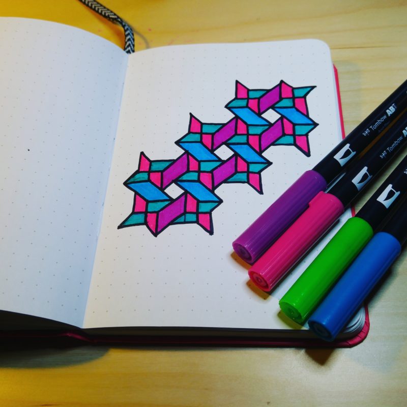 Geomegic • Draw Patterns in Bullet Journal