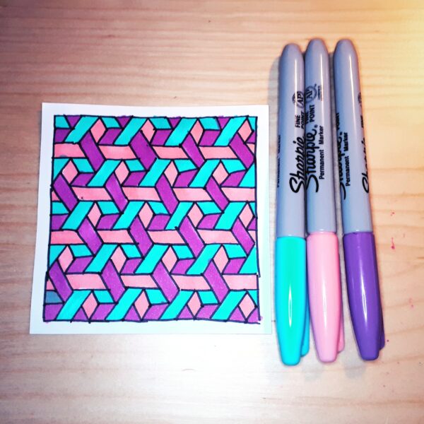Geomegic • Quick Coloring Patterns to complete under 15 min.